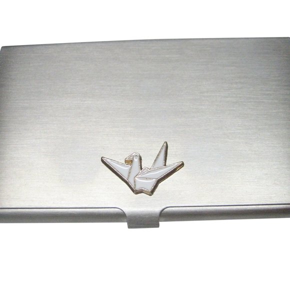 Kiola Designs | Accessories | White Toned Origami Crane Bird Business ...